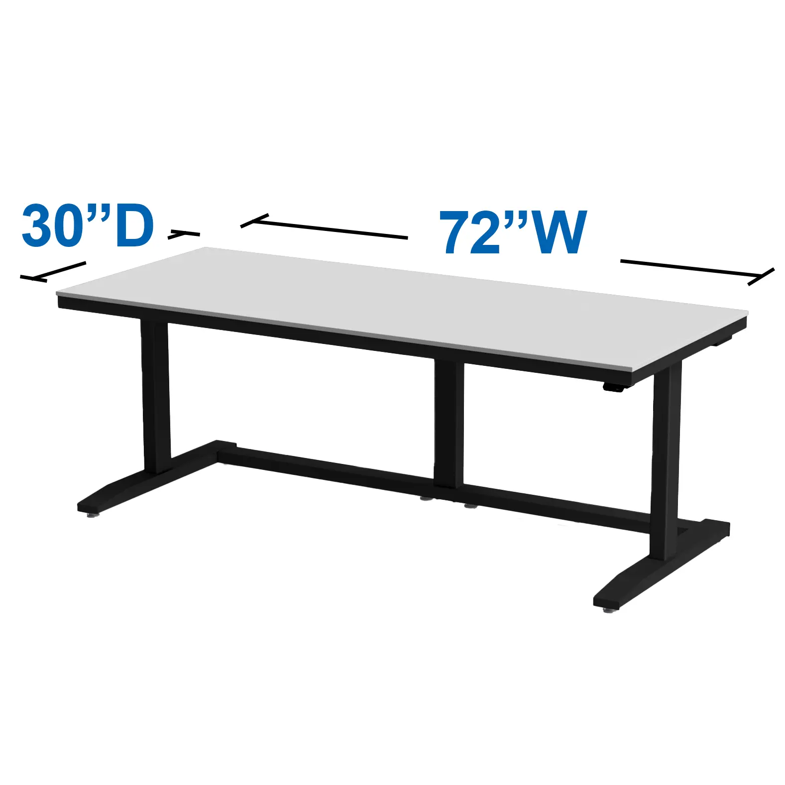 Workstation w/Power Height Adjustment – 72″W x 30″D – TDI International Inc